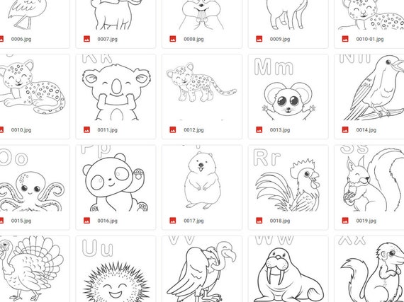 Preschool Alphabet Coloring Worksheets 26 Pages | Etsy