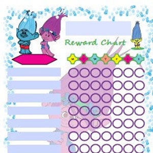 Printable Troll Chore Chart | Etsy