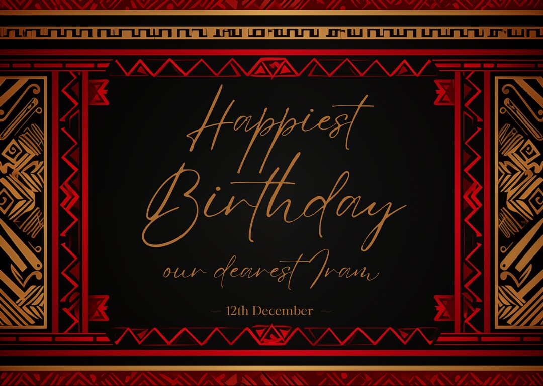 DIGITAL COPY ONLY A2 / A1 Birthday Welcome Sign Red / Gold - Etsy