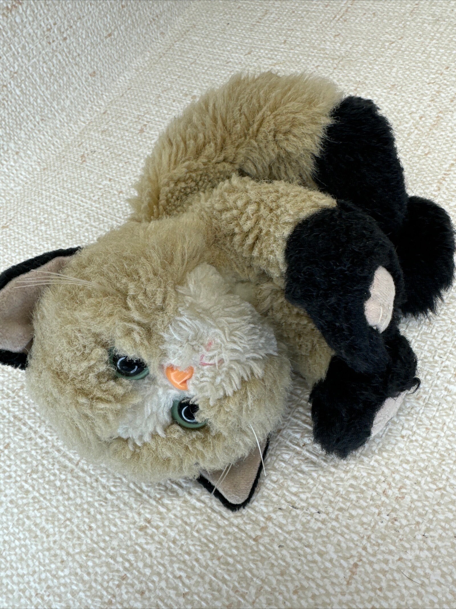 VINTAGE Tyco Kitty Kitty Kittens Plush Tan, Brown Purr Rattle Purring ...