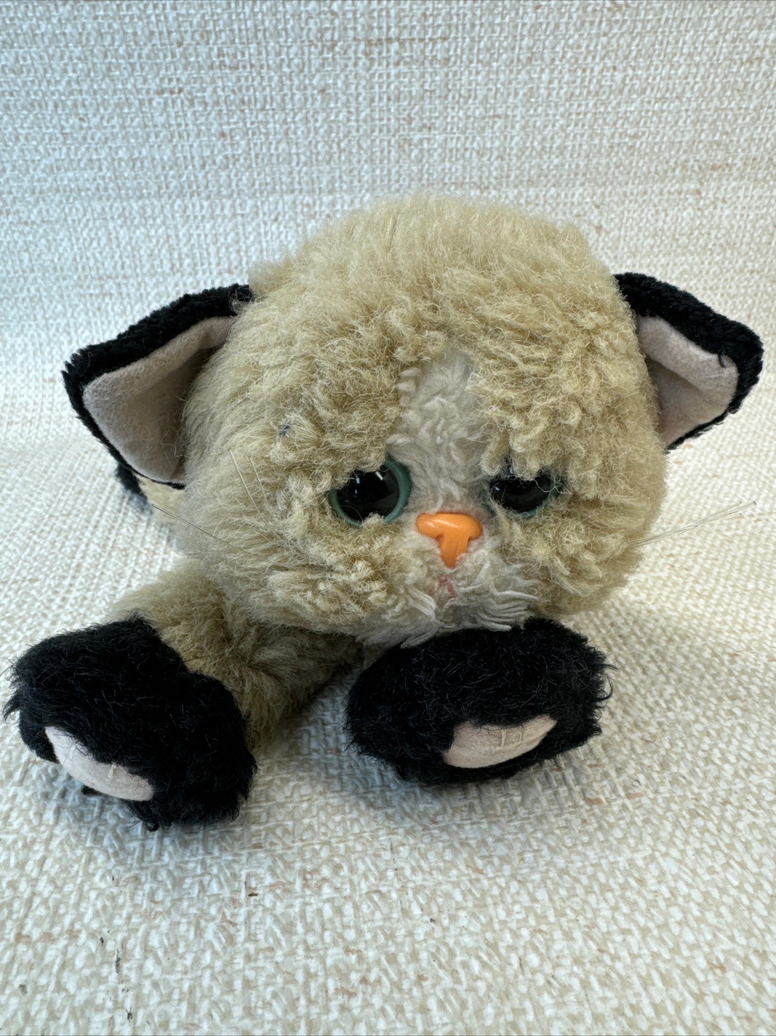VINTAGE Tyco Kitty Kitty Kittens Plush Tan, Brown Purr Rattle Purring ...