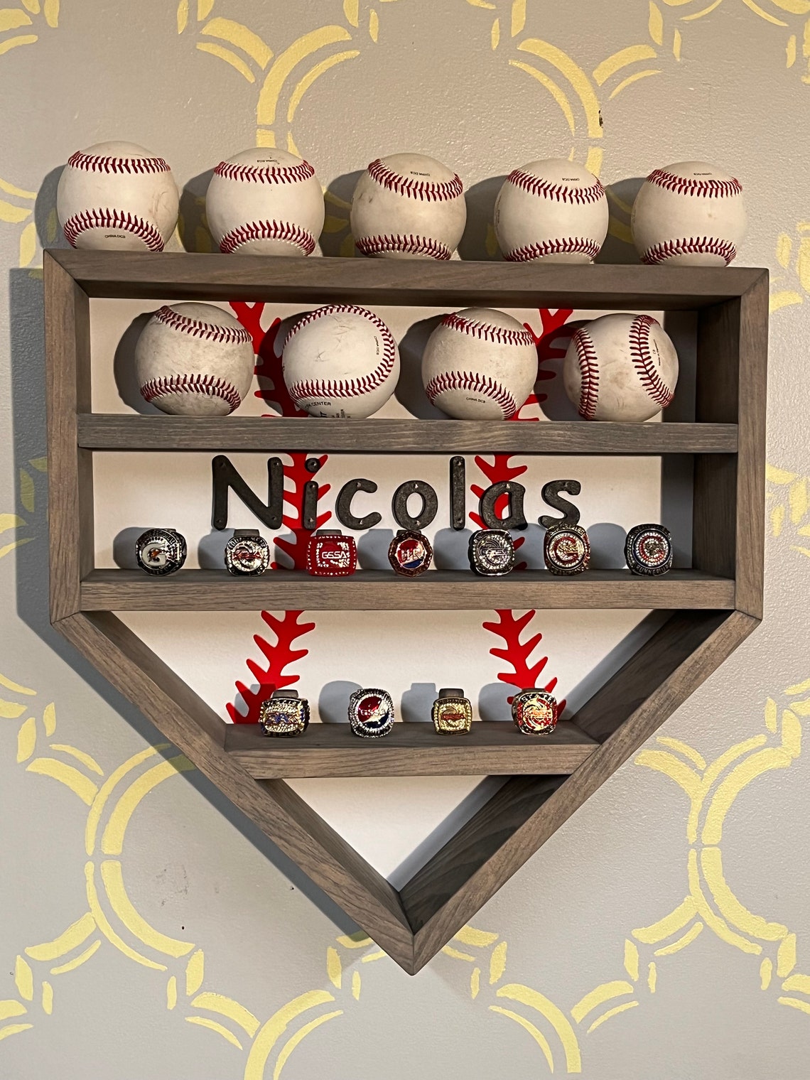 Home Plate Baseball and Ring Display jr4 - Etsy