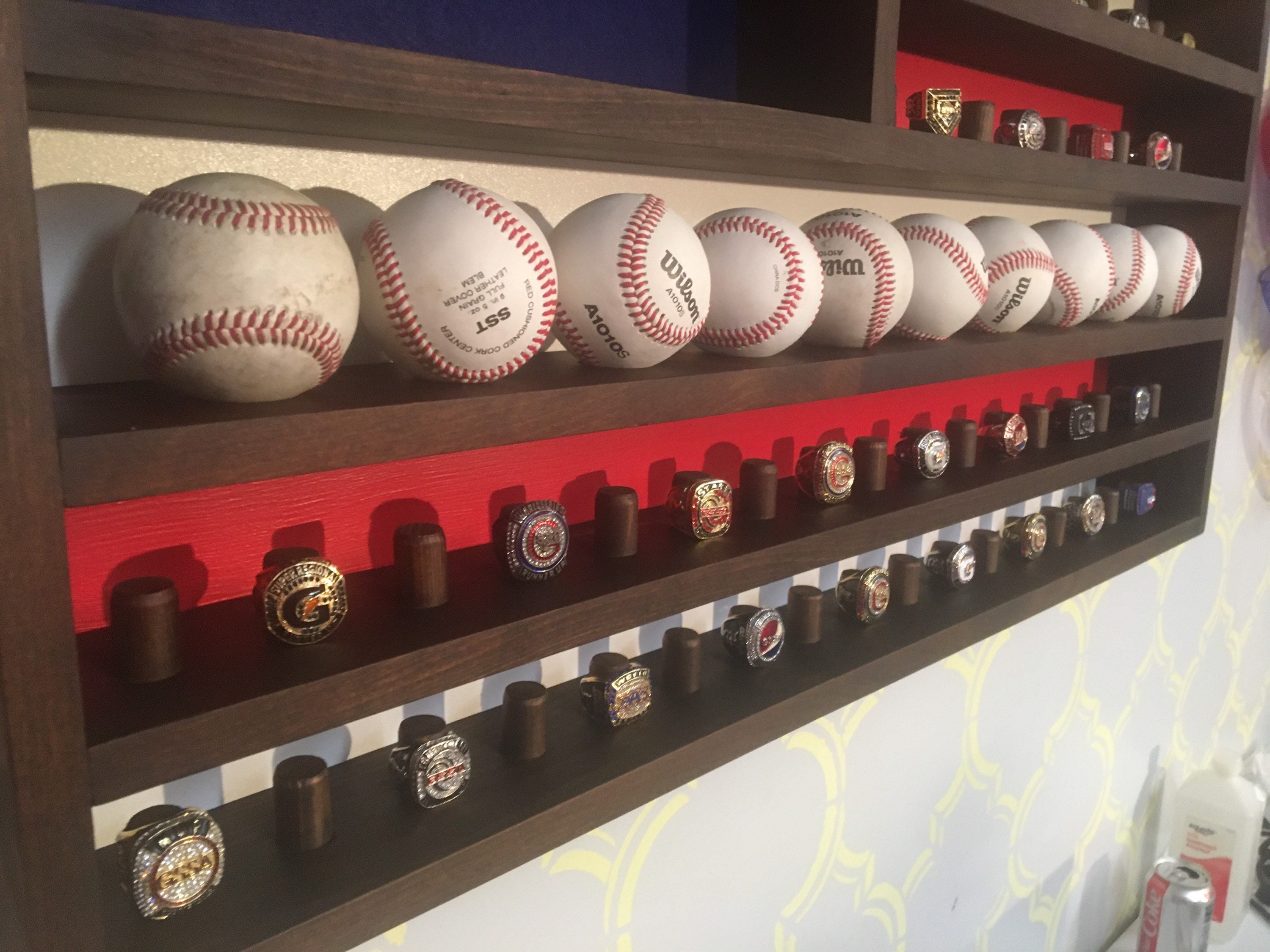 American Flag Baseball Ring Display - Etsy