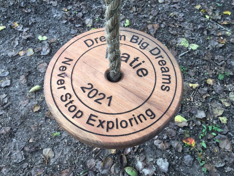 Round Rope Swing personalized - Etsy