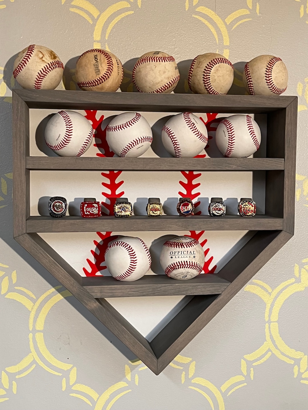 Baseball Homeplate Ring Ball Display (jr2) - Etsy