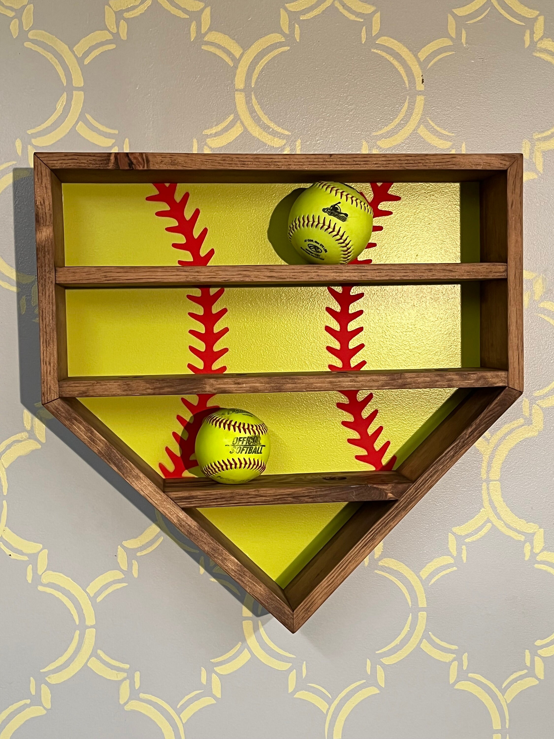 Softball Home Plate Display SB1 - Etsy