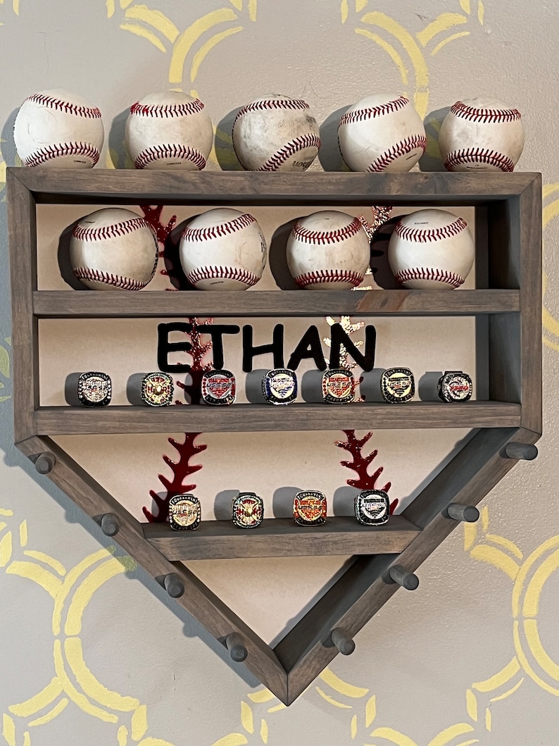 Home Plate Baseball and Ring Display jr4 - Etsy