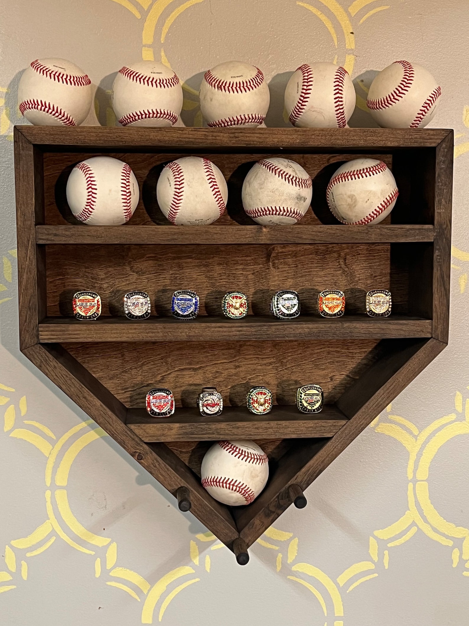 Home Plate Baseball and Ring Display jr4 - Etsy