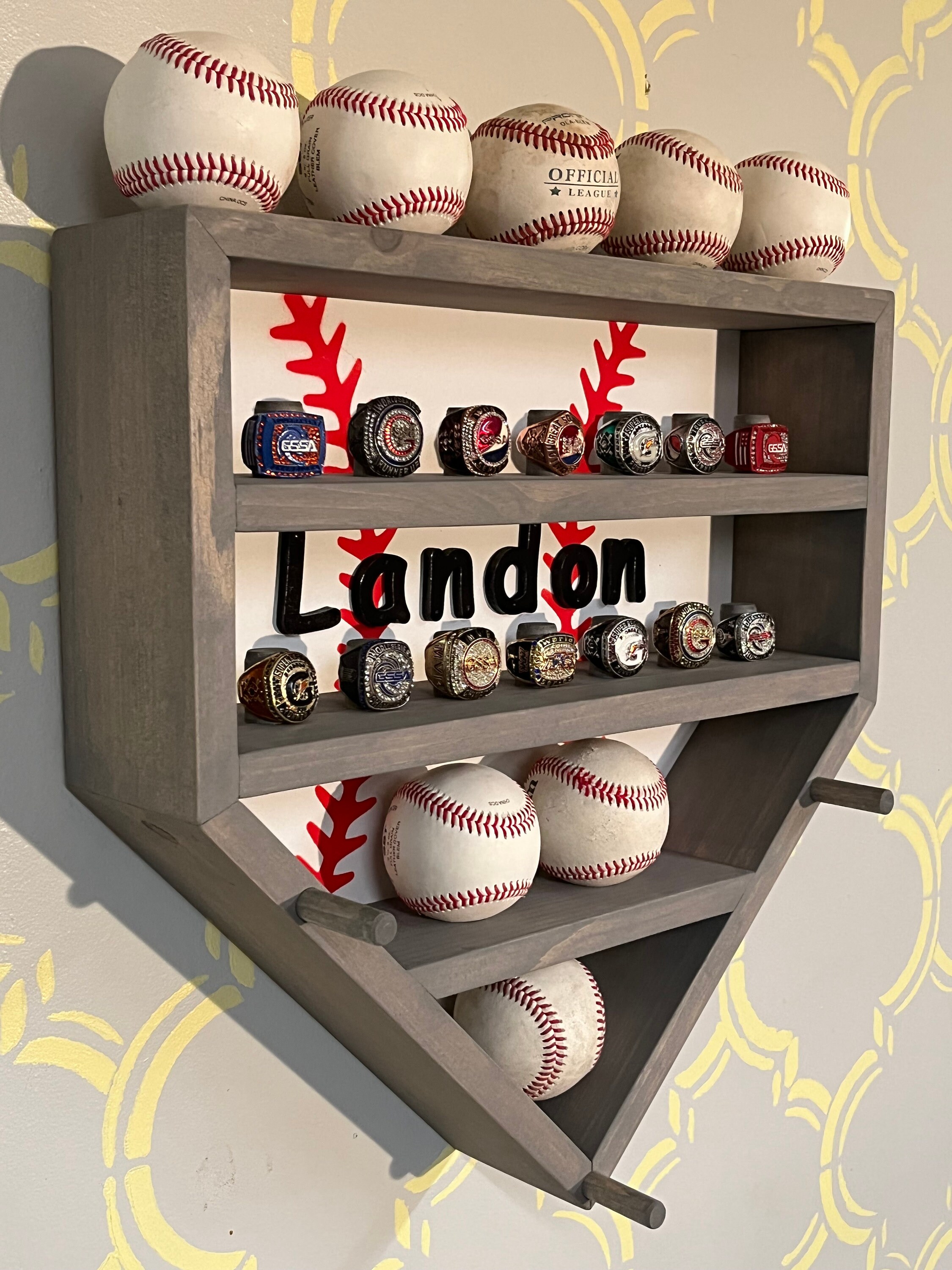 Homeplate Ring & Baseball Showcase jr - Etsy