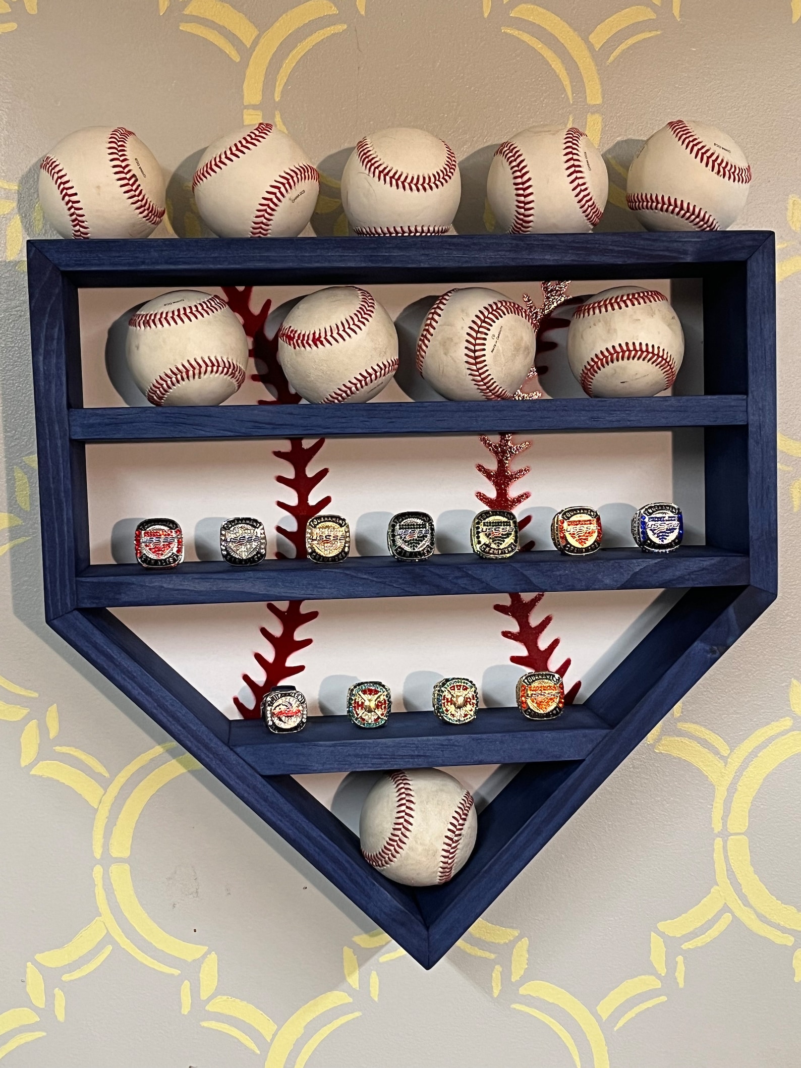 Home Plate Baseball and Ring Display jr4 - Etsy