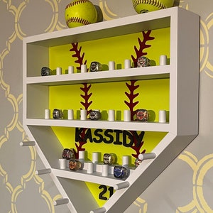 Softball Ring & Medal Display (SB5) - Etsy