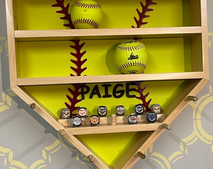 SOFTBALL Display, HOME RUN or Game Holder, Autographed Ball Display - Etsy