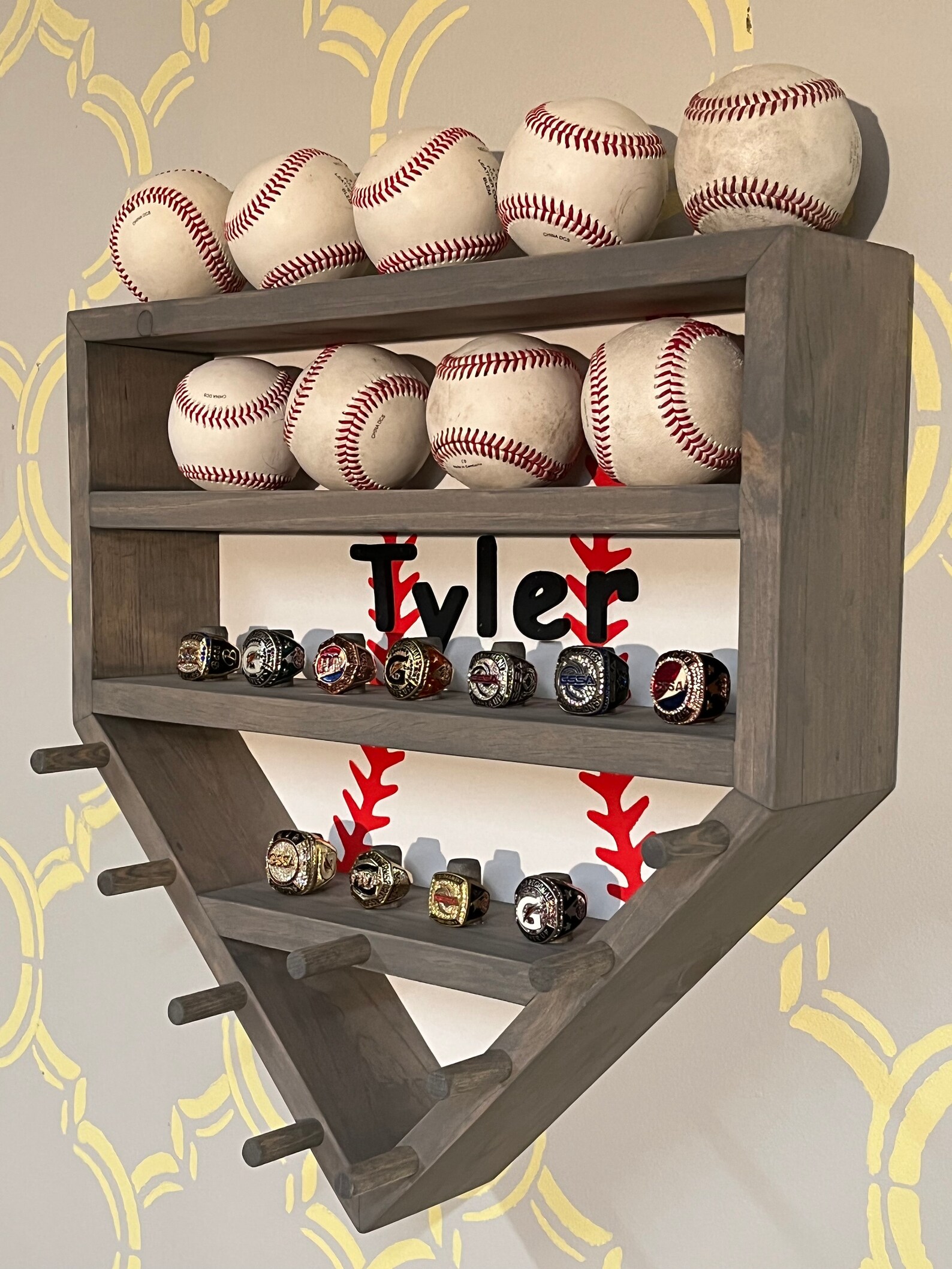 Home Plate Baseball and Ring Display jr4 - Etsy