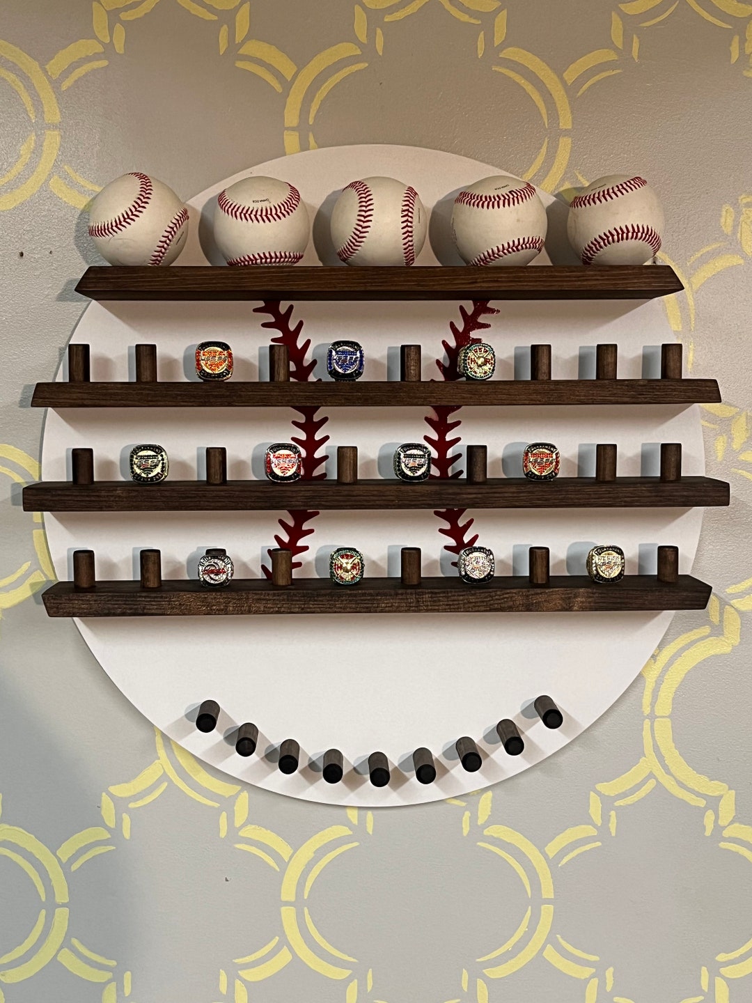 Round Baseball Ring and Medal Display (BASEBR) - Etsy