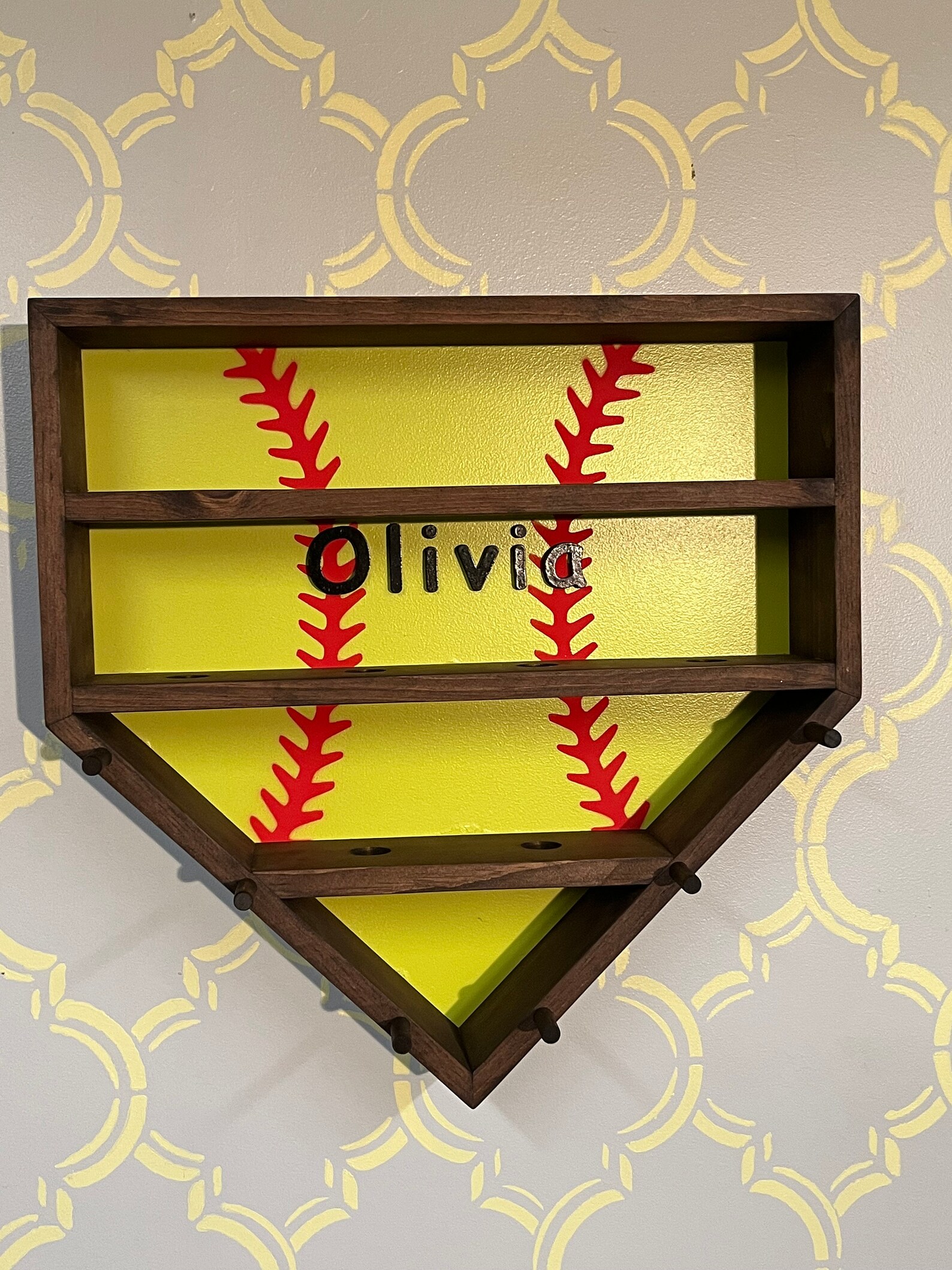 Softball Home Plate Display SB1 - Etsy
