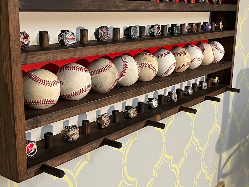 American Flag Baseball Ring Display - Etsy