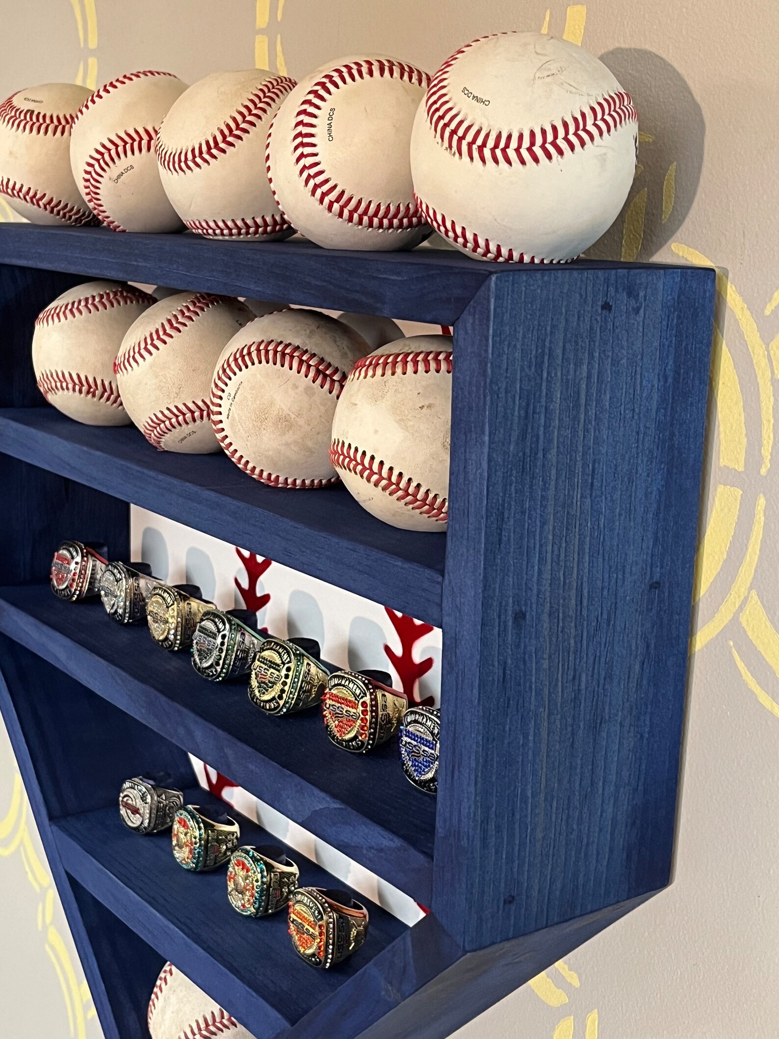 Home Plate Baseball and Ring Display jr4 - Etsy