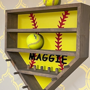 Softball Ring and Ribbon/medal Display (SB2) - Etsy