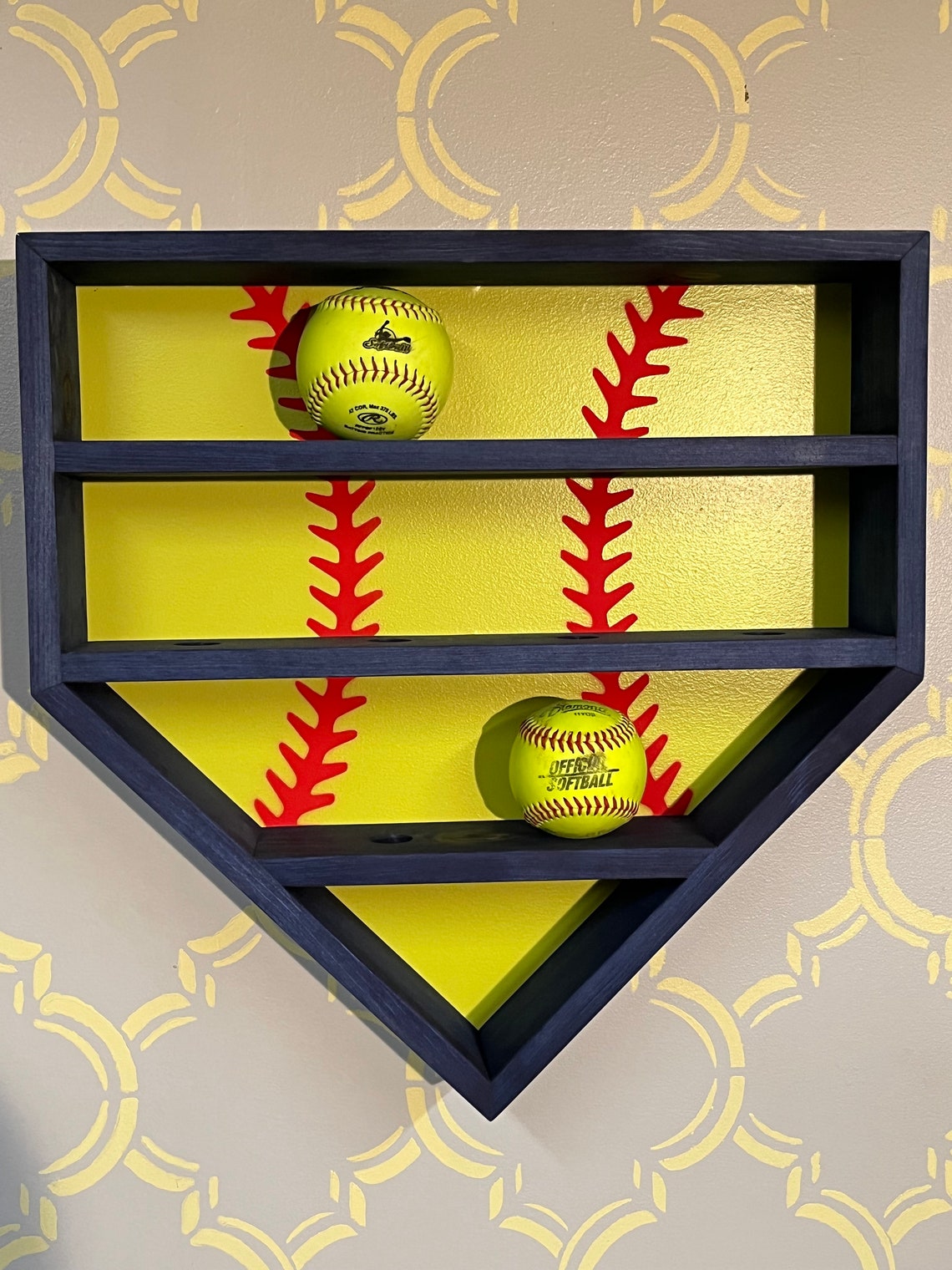Softball Home Plate Display SB1 - Etsy