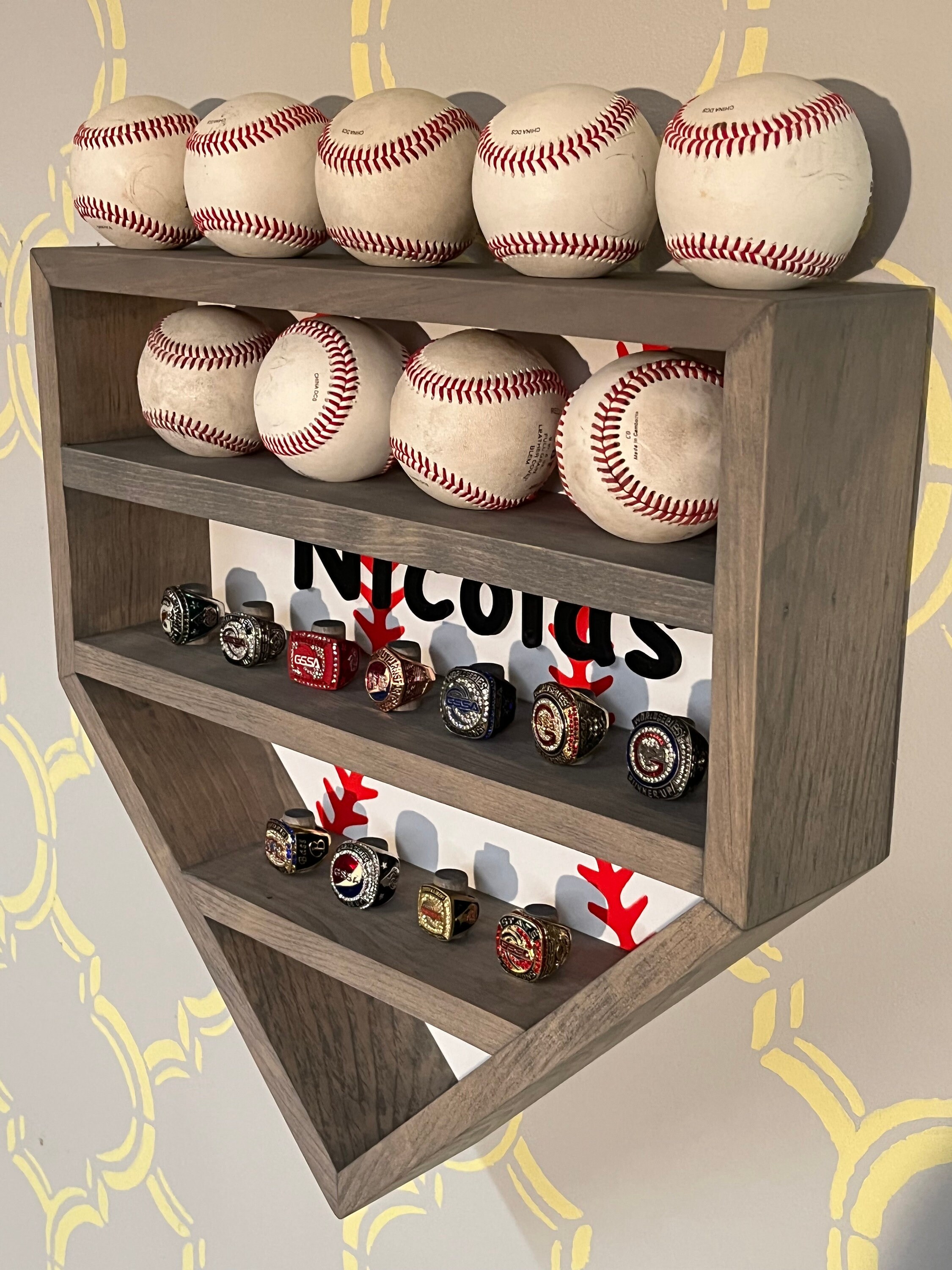 Home Plate Baseball and Ring Display jr4 - Etsy