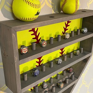 Softball Ring & Medal Display (SB5) - Etsy