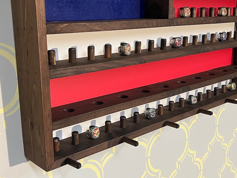 American Flag Baseball Ring Display - Etsy