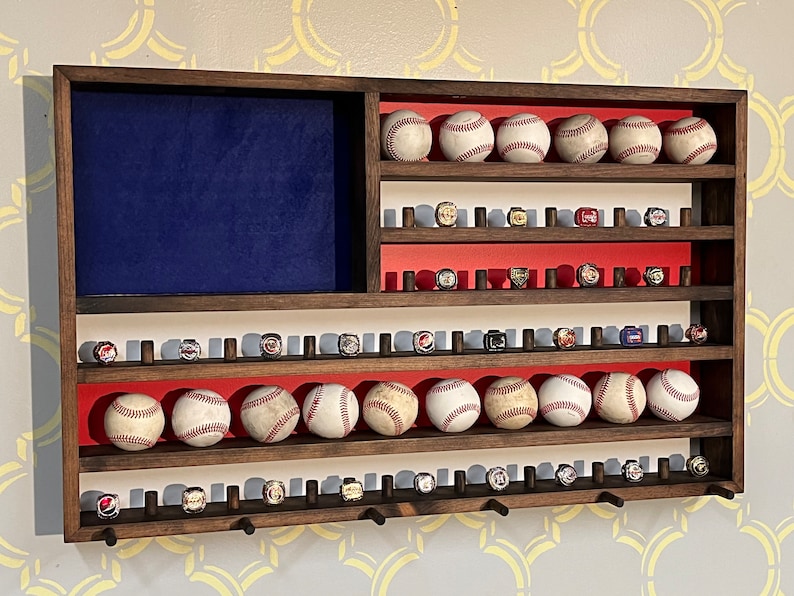 American Flag Baseball Ring Display - Etsy