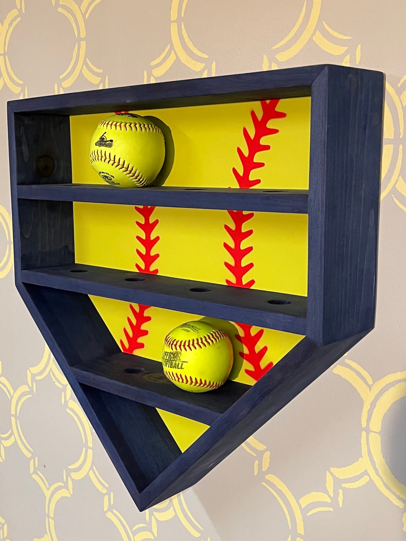 Softball Home Plate Display SB1 - Etsy