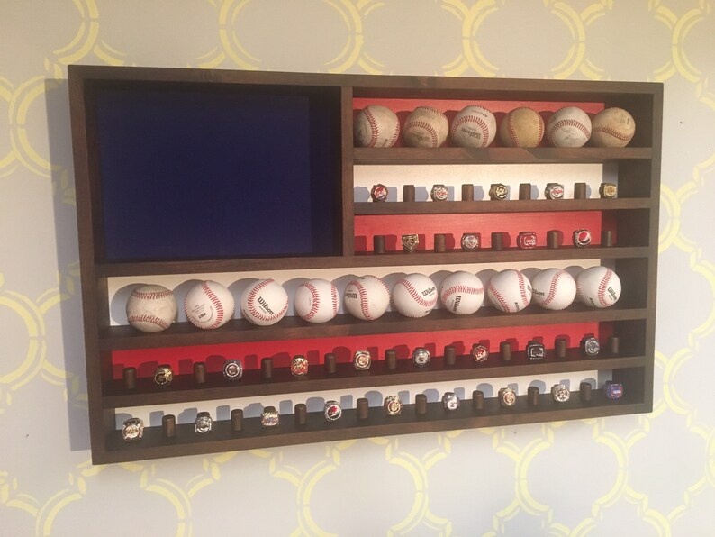 American Flag Baseball Ring Display | Etsy