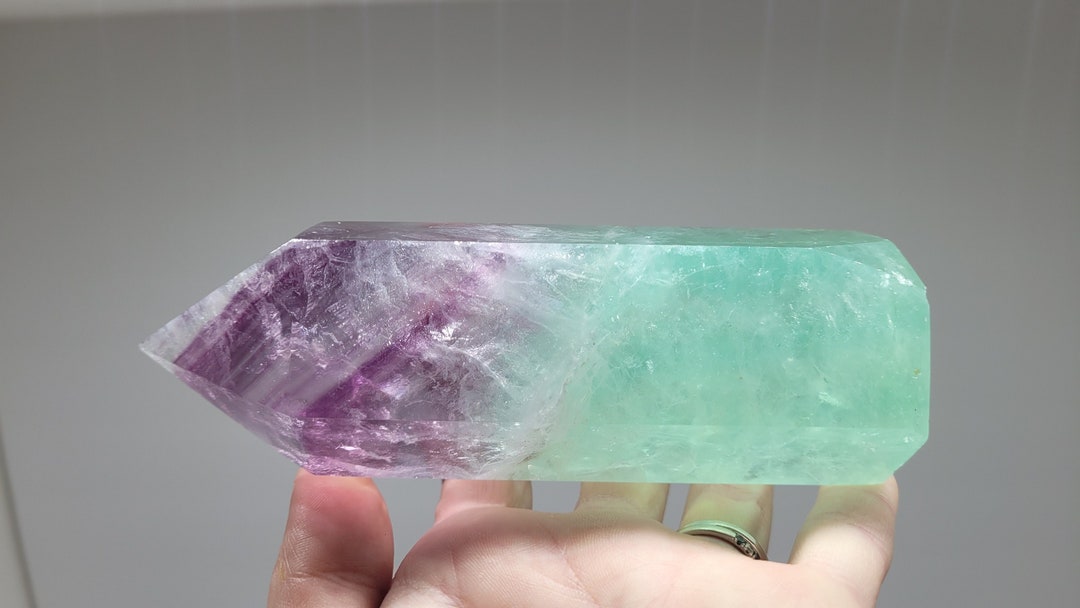 Watermelon Fluorite Tower (crystal) - Etsy