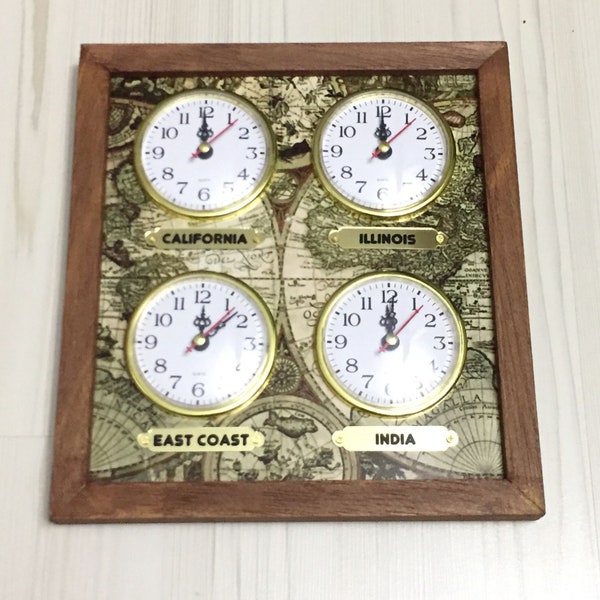 Map Wall Clock - Etsy