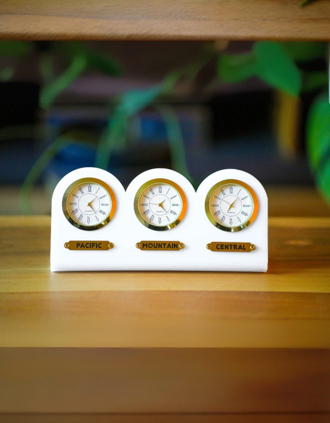 Customizable 3-city Acrylic Desk Clock: Multiple Time Zone Display - Etsy