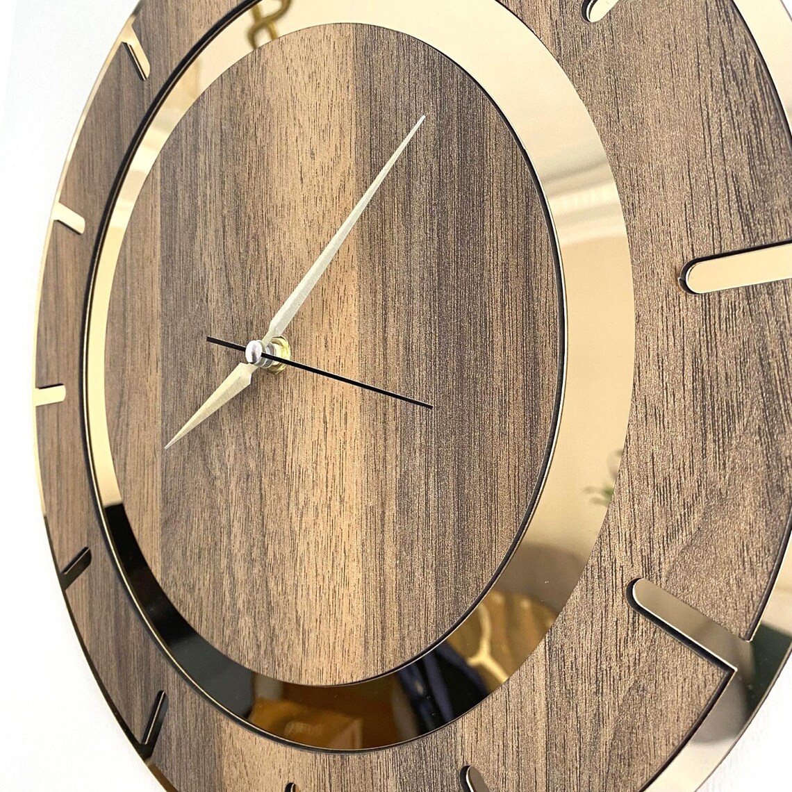 Wall Clock, Round Wall Clock, Wooden Wall Clock, Wall Decor, Color Wall ...