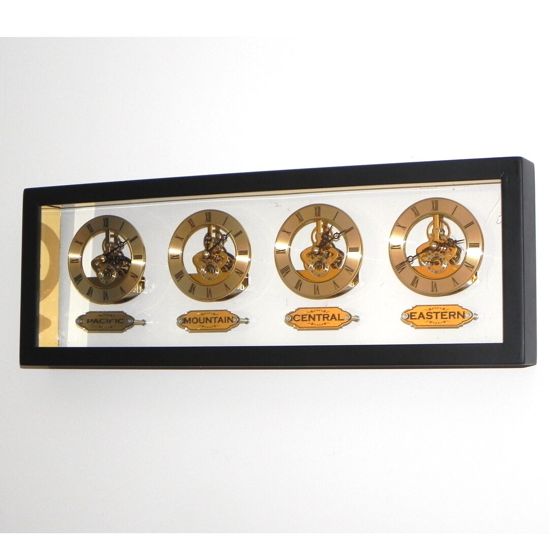 Transparent Background, Four Zone Gear Wall Clock. Customizable 4 Zone ...