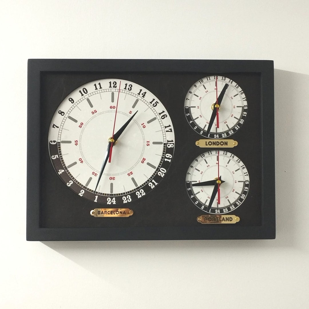 3 Zone Clock With 24-hour Zones. 24 Hour 3 Zone Wall Clock.. Multiple ...