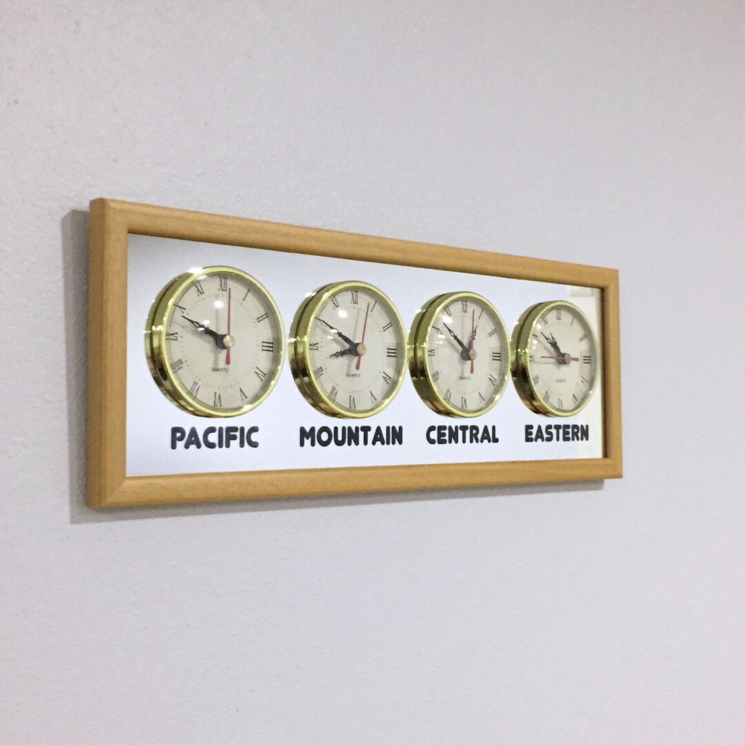 4 Zone Clock With Mirror. You Can Print the Name, Region or City You ...