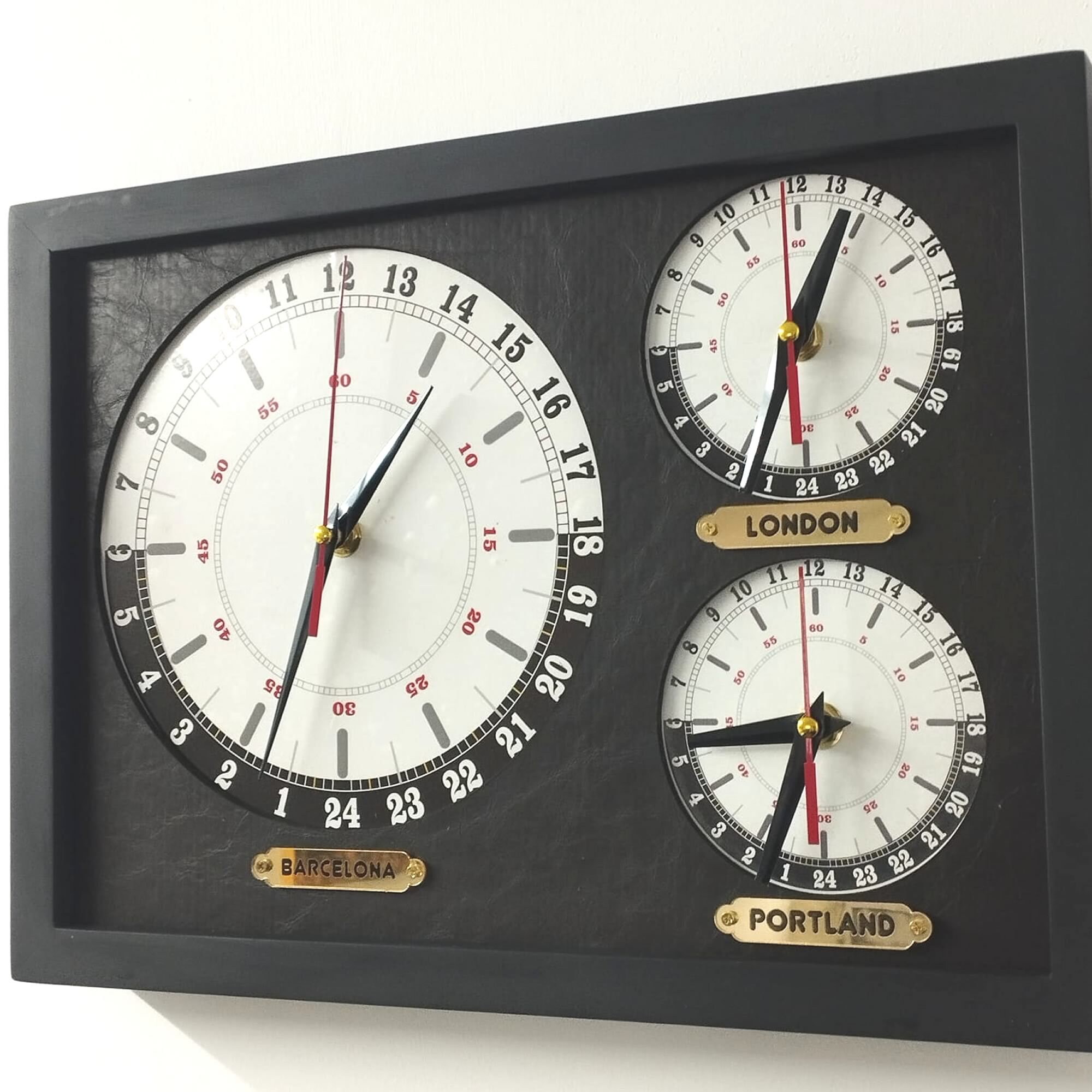 3 Zone Clock With 24-hour Zones. 24 Hour 3 Zone Wall Clock.. Multiple ...