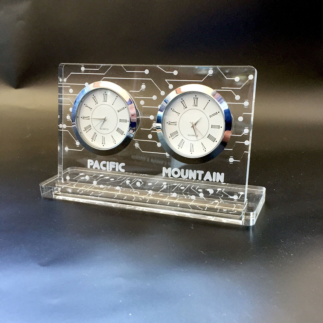 Dual Time Zone Desk Clock: Electronic Circuit Design, Custom City ...