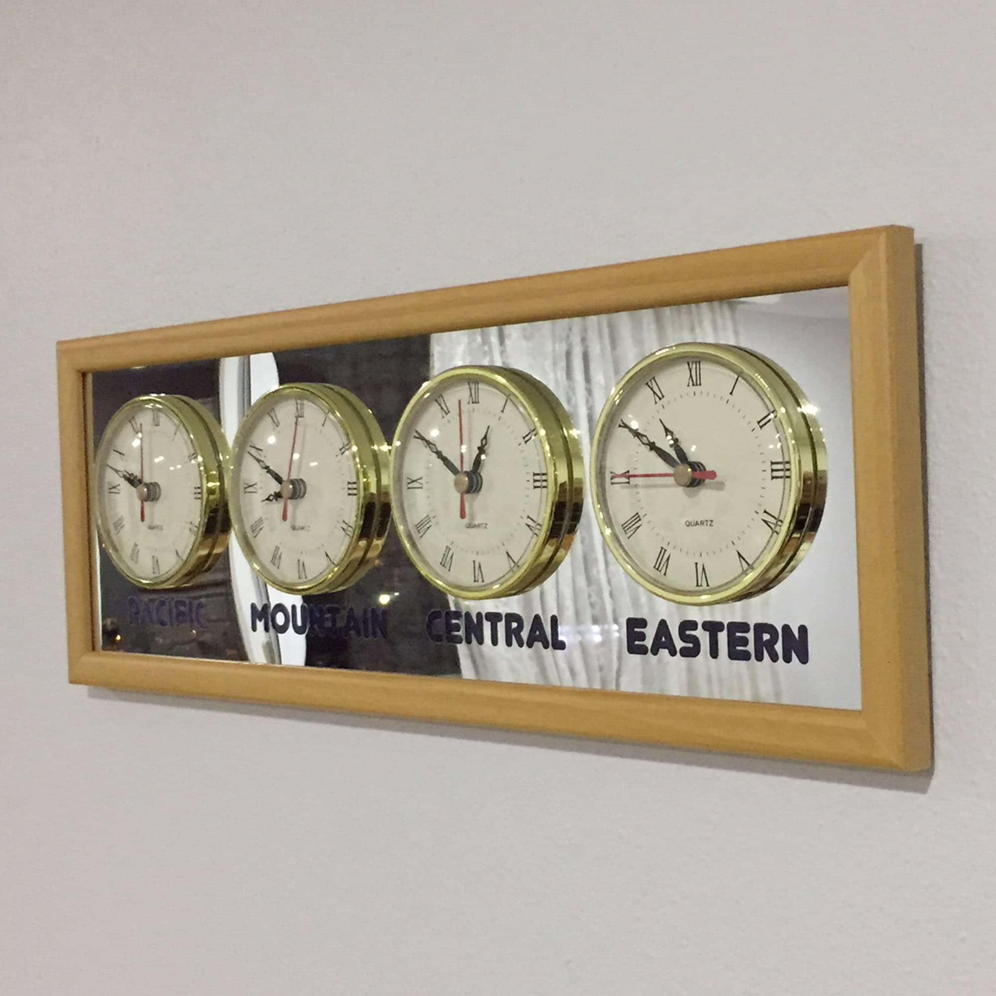 4 Zone Clock With Mirror. You Can Print the Name, Region or City You ...