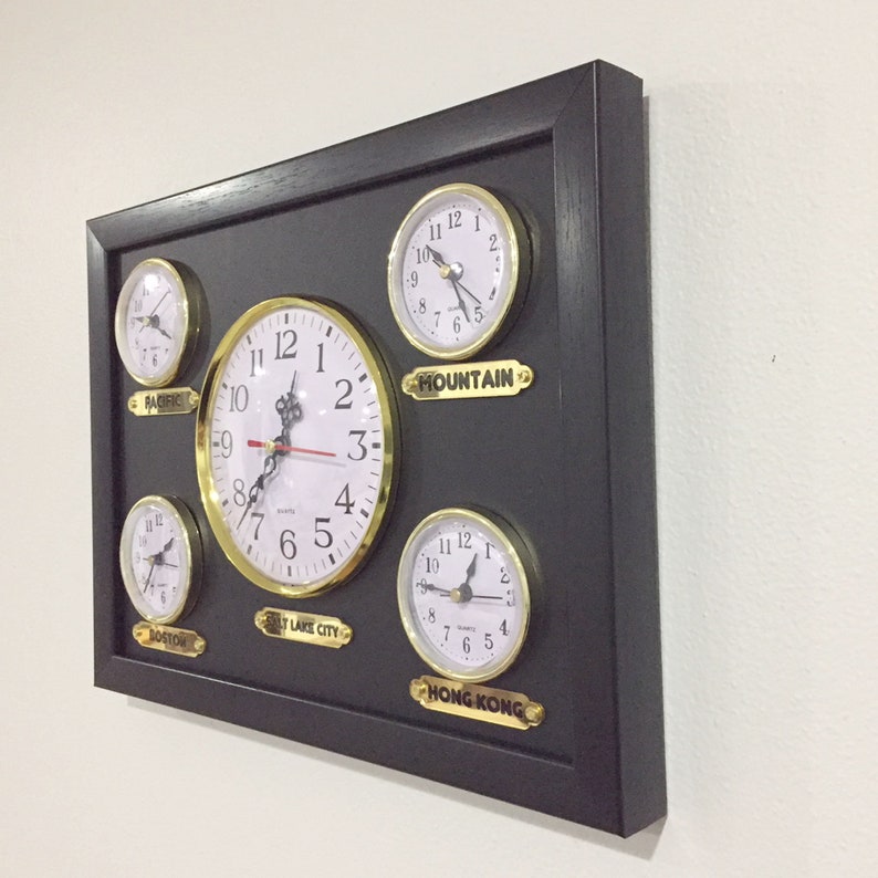 Customizable 41 Time Zone Clock. Multiple Customizable Wall | Etsy