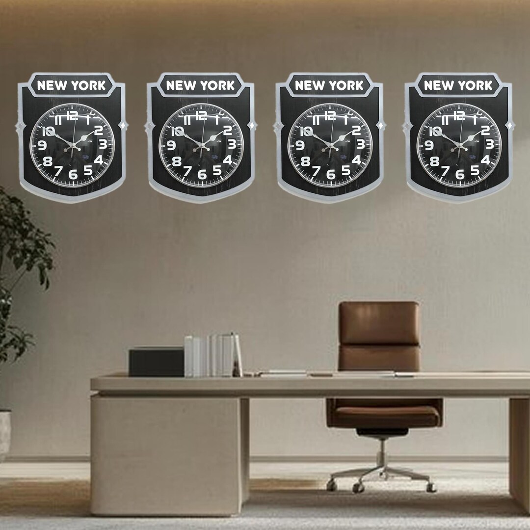 Customizable Zone Wall Clock: Multiple City Time Zones - Etsy