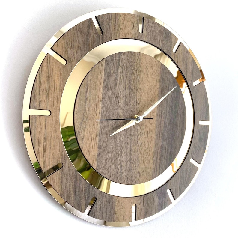 Wall Clock, Round Wall Clock, Wooden Wall Clock, Wall Decor, Color Wall ...