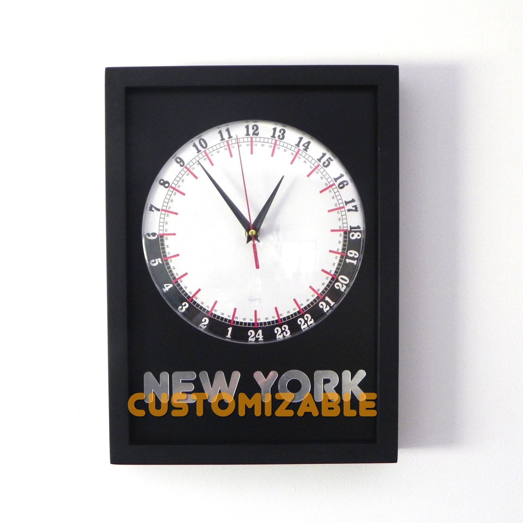 Wall Clock With 24-hour Dial With Customizable Labels. 24-hour Clock ...
