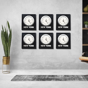 Customizable Multiple Time Zone Wall Clock: City & Region Names - Etsy