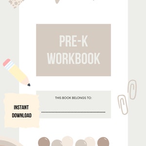 Pre-k Workbook //get Ready for Kindergarten - Etsy