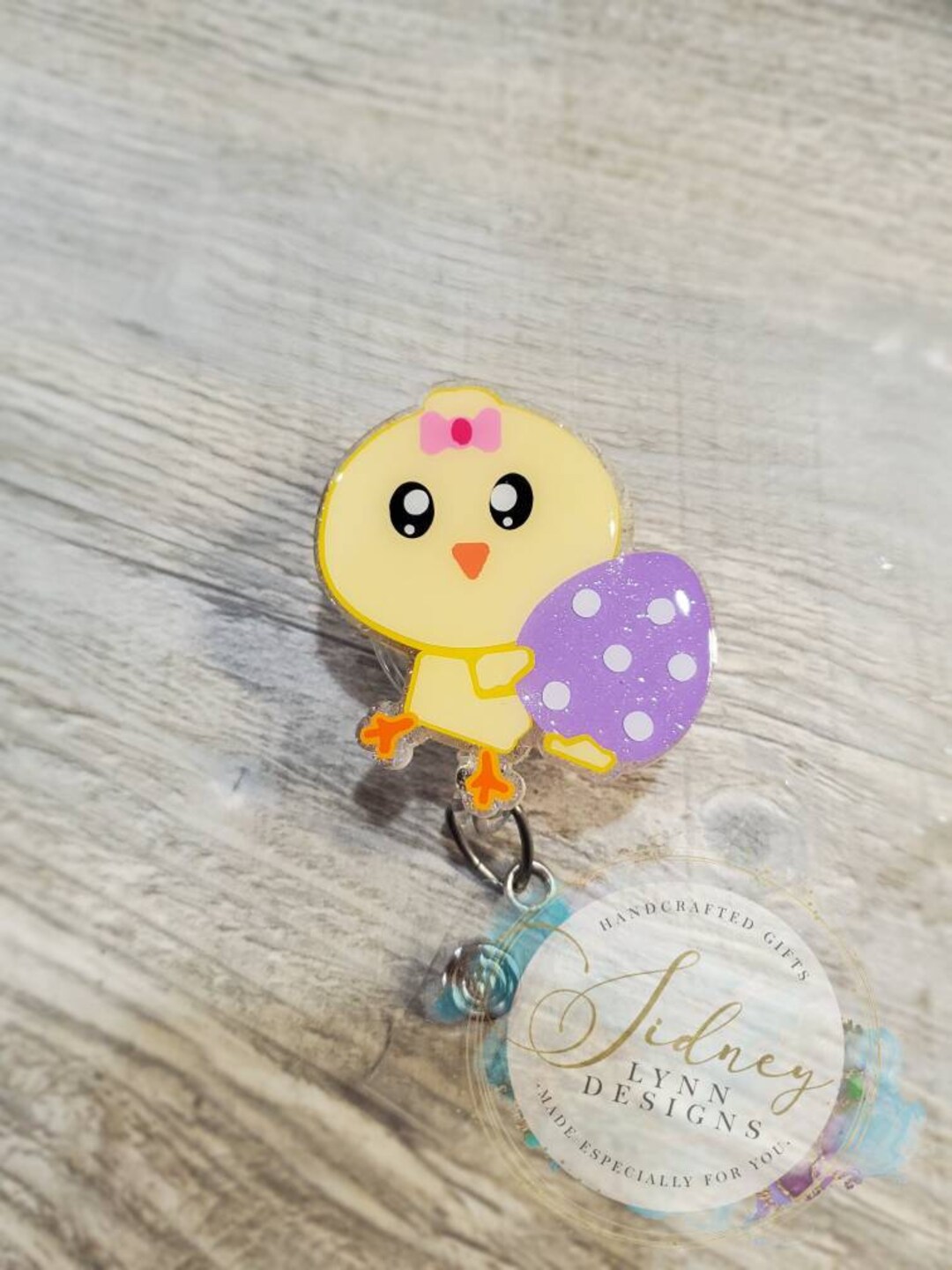 Easter Chick Badge Reel - Etsy