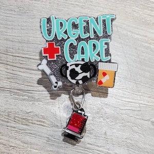 Urgent Care Badge Reel - Permanently Attached - Etsy