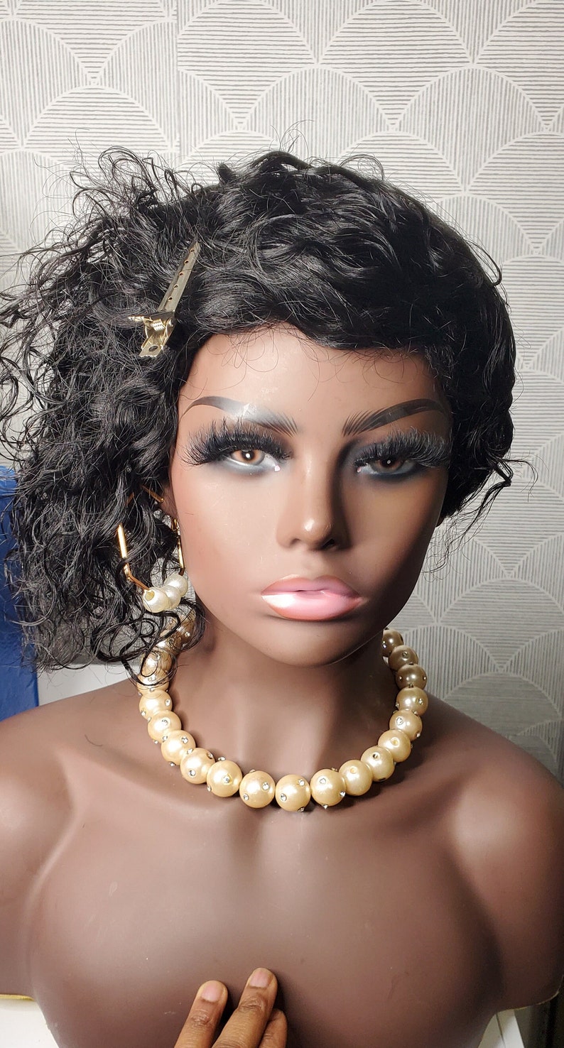 Pixie Cut Side Wave Human Hair Wig Vals Sales - Etsy