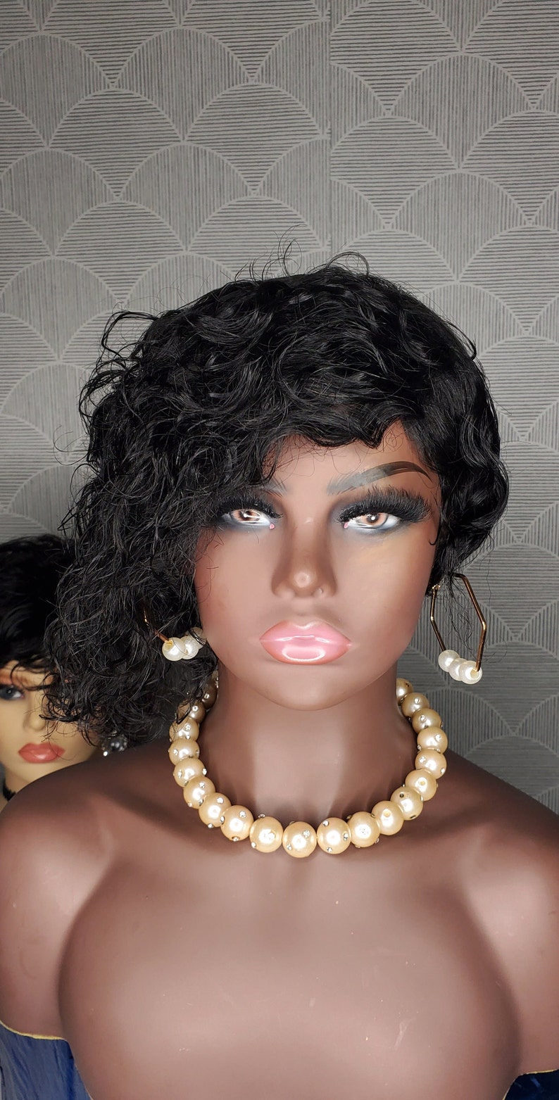 Pixie Cut Side Wave Human Hair Wig Vals Sales - Etsy