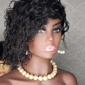 Pixie Cut Side Wave Human Hair Wig Vals Sales - Etsy